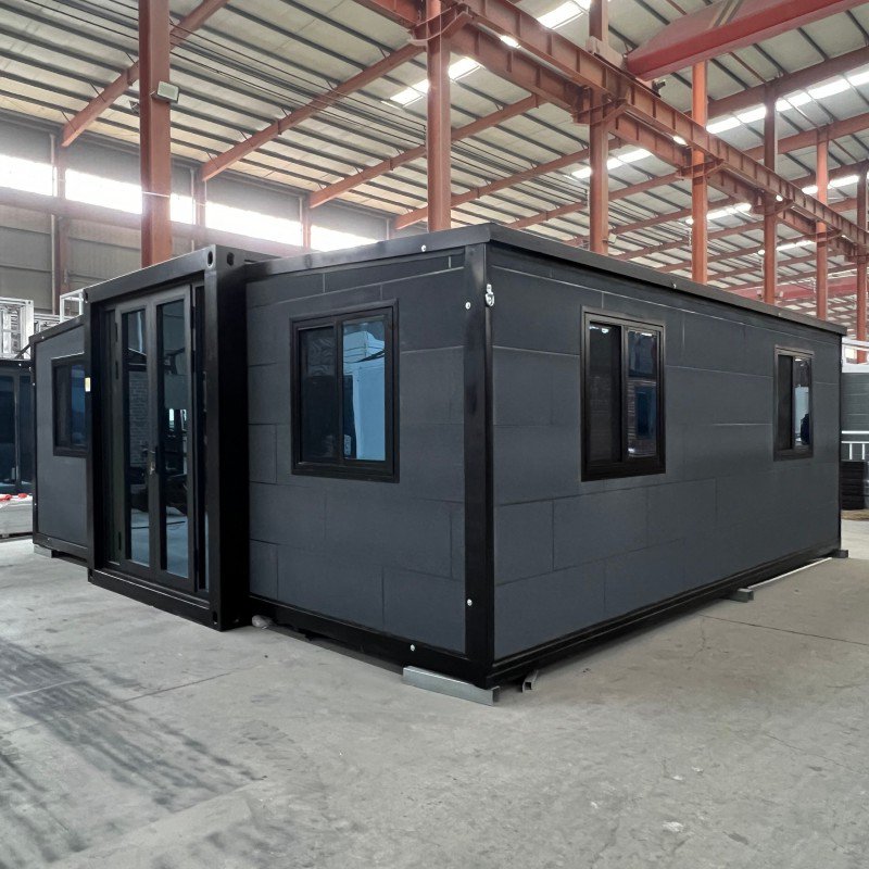 20ft Expandable Container House Modern Black Panel & Frame - UMD ...